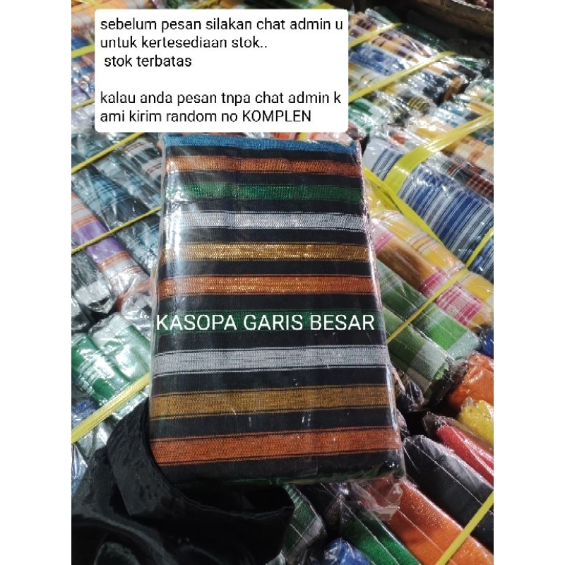 Jual sarung buton soppa garis besar NO COD | Shopee Indonesia