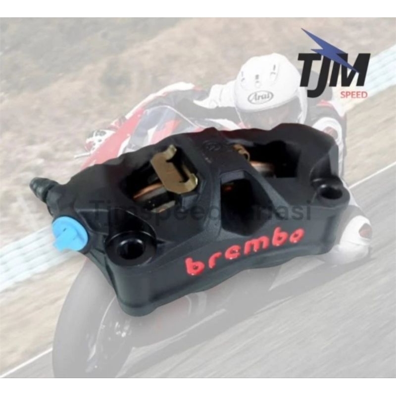Jual Kaliper Brembo Stylema KIRI BLACK RED LOGO Pitch 100mm Vario Beat Vespa PCX ADV Forza ...
