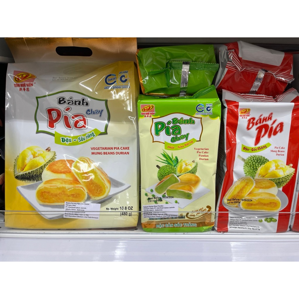 Jual TAN HUE VIEN 480g PIA CAKE DURIAN / Pia Durian Vietnam Asli isi ...