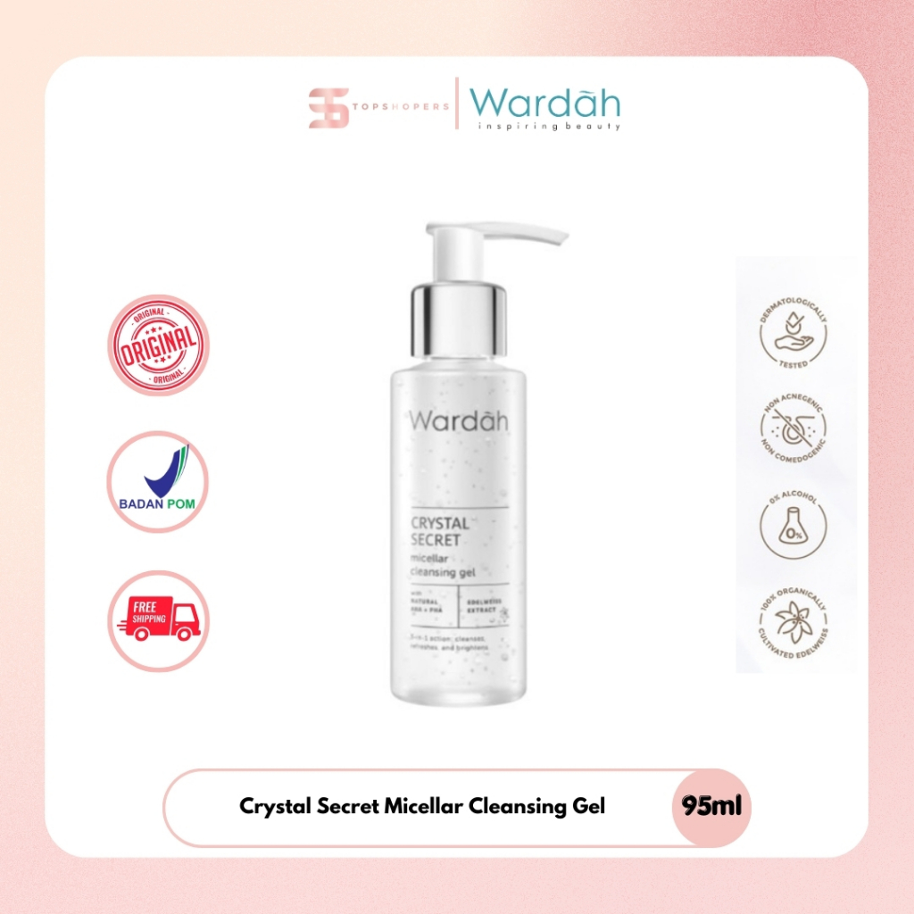 Jual WARDAH Crystal Secret Micellar Cleansing Gel 95ml | Shopee Indonesia