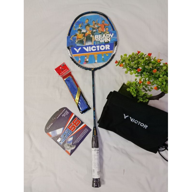 Jual RAKET BADMINTON VICTOR SUPER BRAVE 12 TERBARU MAX 30 LBS FREE TAS ...