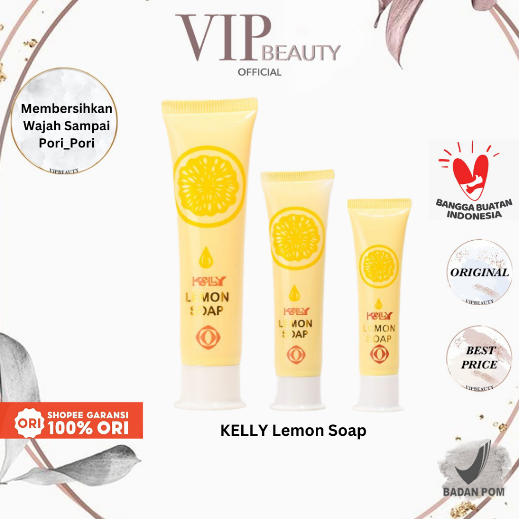 Jual KELLY Lemon Soap 15gr - 25gr - 75gr | Sabun Cuci Muka Kelly | Face ...
