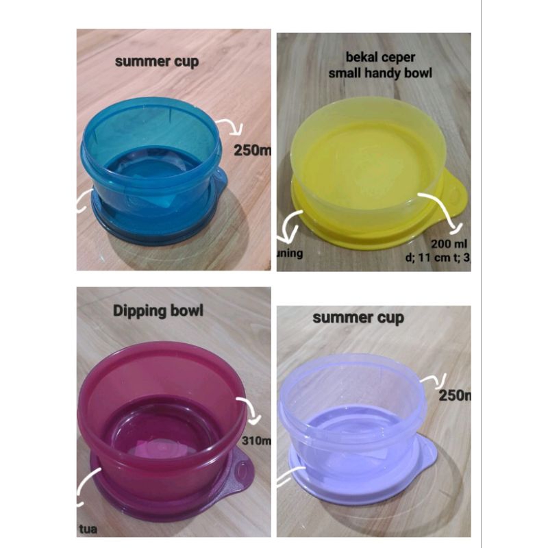 Jual ORIGINAL TUPPERWARE WADAH BEKAL BULAT CEPER 200ML/250ml/310ML ...
