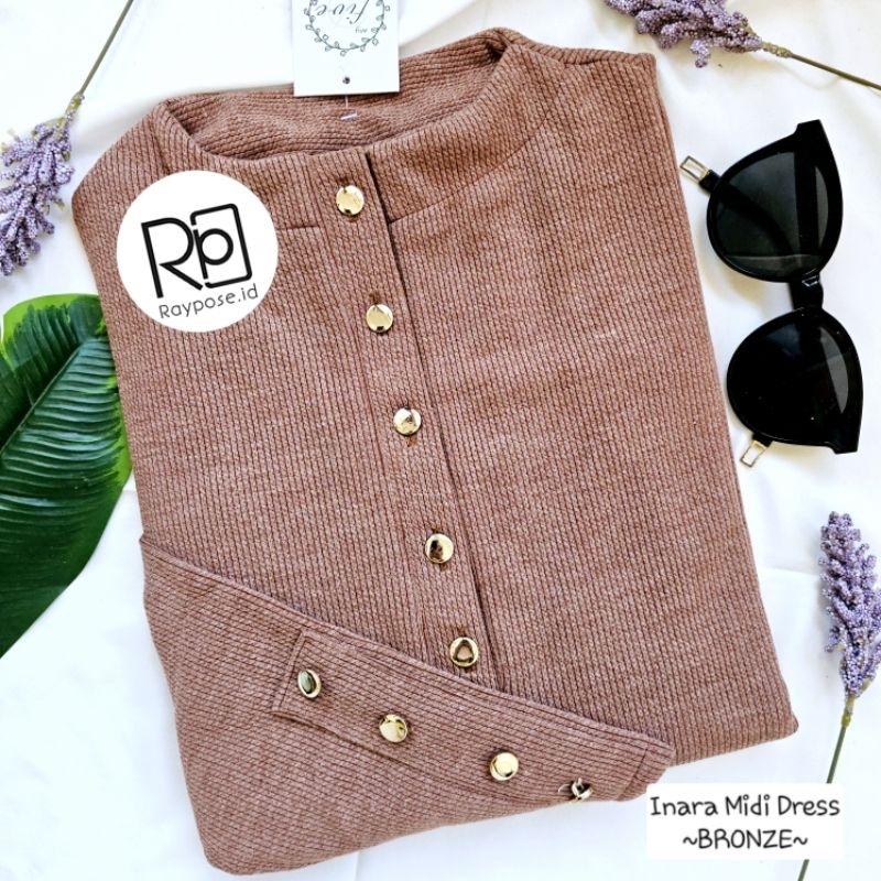 Jual RAYPOSE.ID - INARA MIDI SPAN DRESS KNIT PREMIUM ORIGINAL REAL PICT ...
