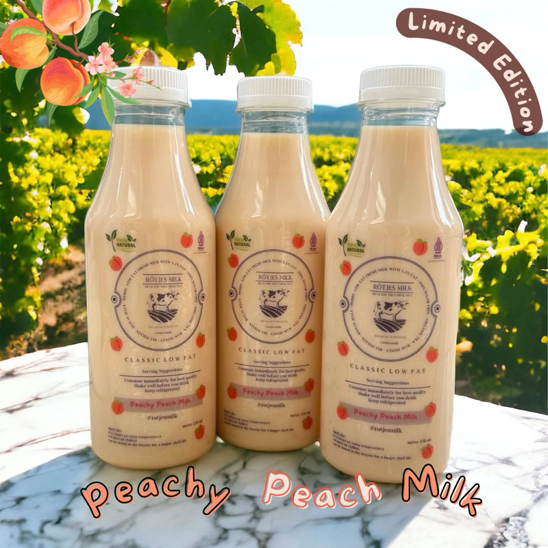 Jual Rotjes Milk “Peachy Peach Milk” Limited Edition LOW FAT DIET MILK TEA | Shopee Indonesia