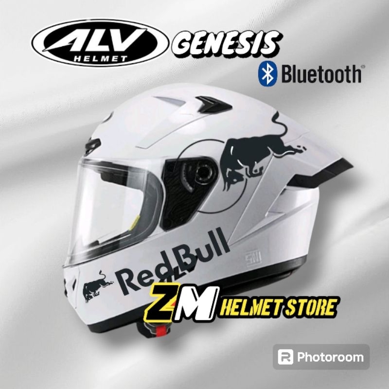 Jual Helm ALV GENESIS Solid Redbull Full Face Kekinian SNI | Shopee ...