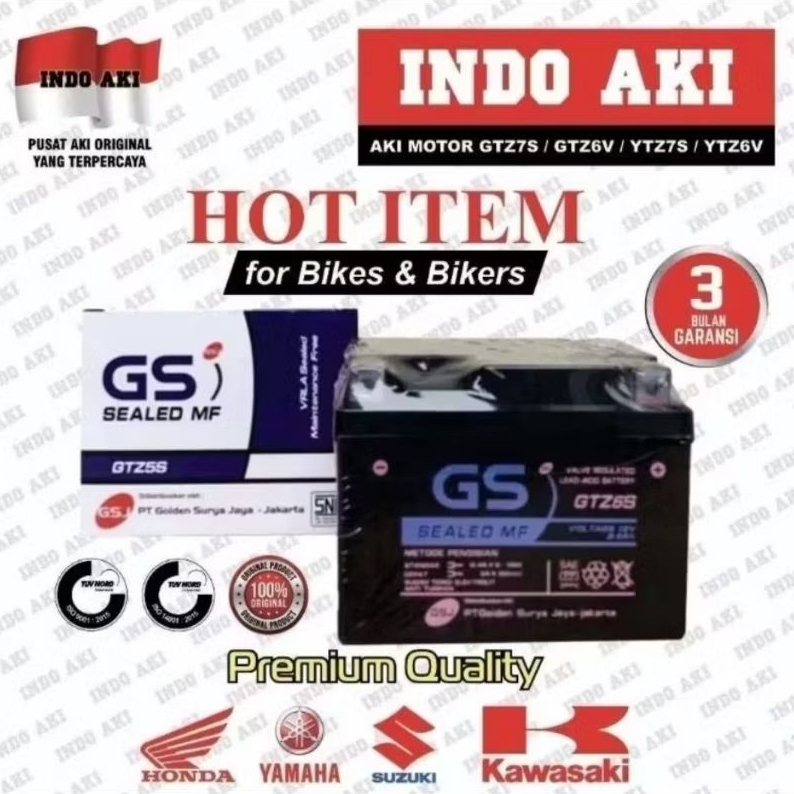 Jual Aki Motor Honda Beat, Scoopy, Vario 110 SNI Kering GTZ5S | Shopee Indonesia