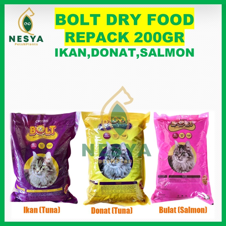 Jual Makanan Kucing Bolt Pakan Kucing Bolt Dry Food Kemasan Repack ...
