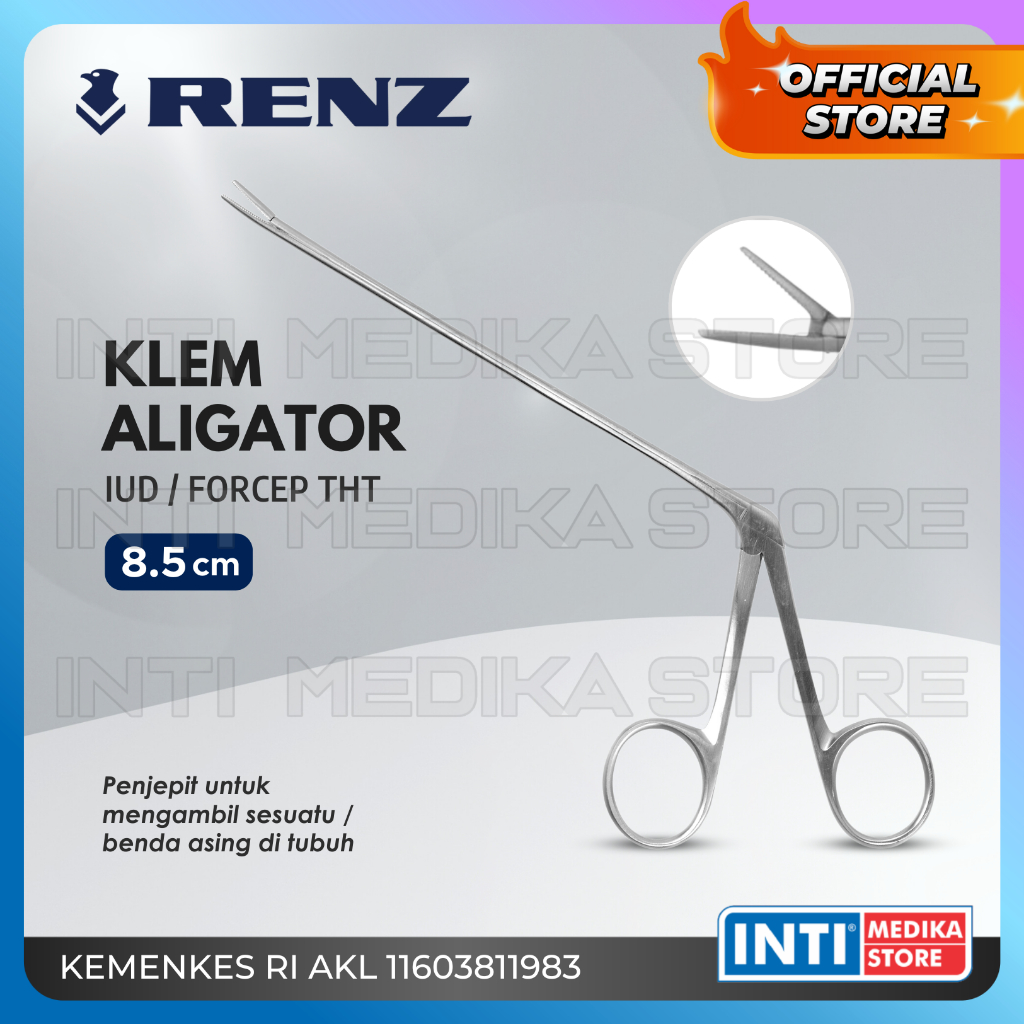 Jual RENZ - Removal Alligator Klem Aligator Forcep Telinga THT Hidung ...