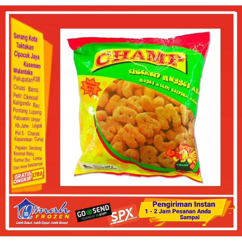 Jual Nugget Champ ABC Chiken 250g,Naget Cham,Naget Ayam, Frozen Serang ...