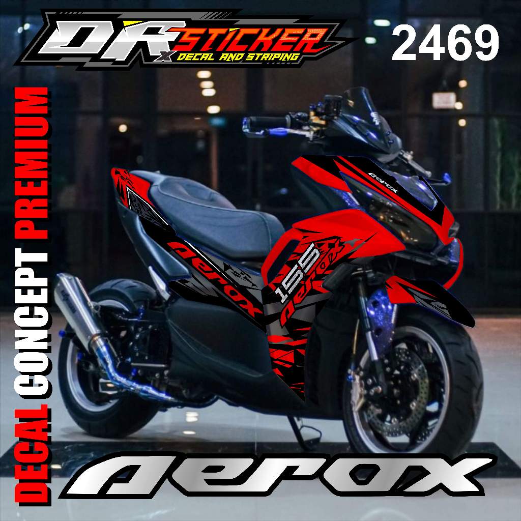 Jual Stiker Yamaha Aerox 155 New Tahun 2020 Sampai 2024 / Decal Motor ...