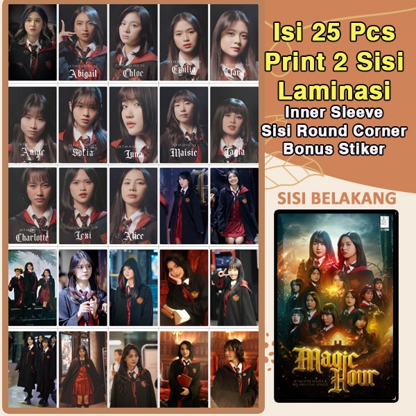 Jual PC Photocard JKT48 Magic Hour Set 25 Pcs Cetak 2 Sisi Laminasi Bahan Tebal Kwalitas HD ...