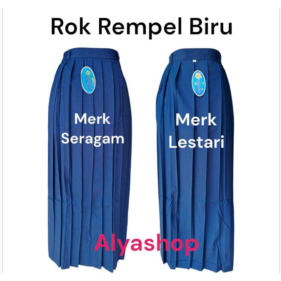 Jual Rok Sekolah SMP, Rok Panjang Rempel Biru | Shopee Indonesia