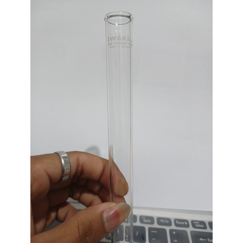 Jual IWAKI TEST TUBE 15X150 MM TABUNG REAKSI KACA GELAS WITH RIM ...