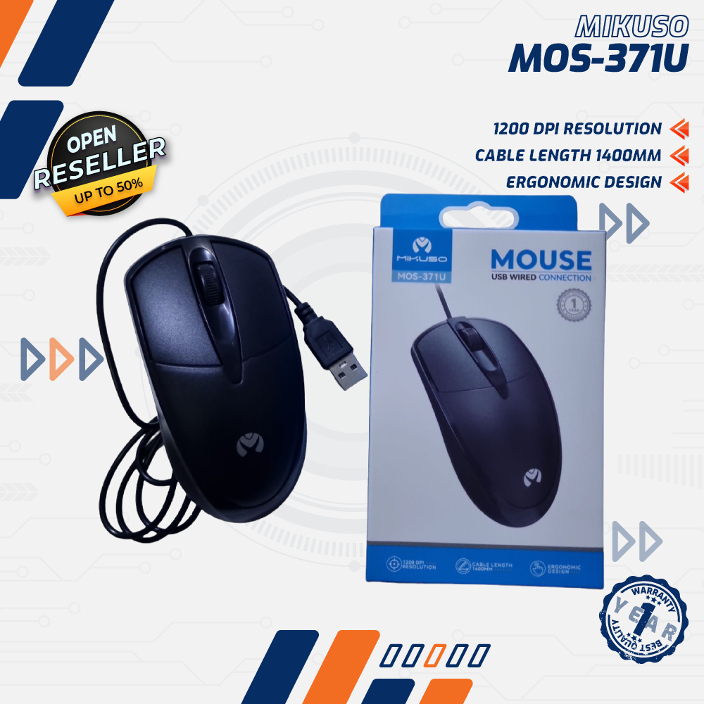 Jual Mikuso MOS-371U Mouse USB Wired Connection Original | Shopee Indonesia