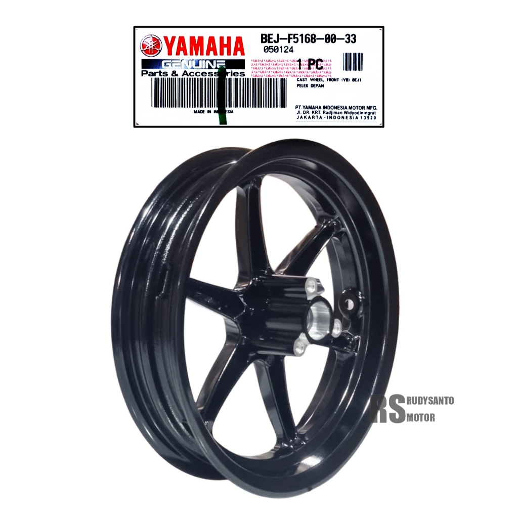 Jual CAST WHEEL PELEK VELG VLEG RACING RODA DEPAN FAZIO HITAM ORIGINAL ...