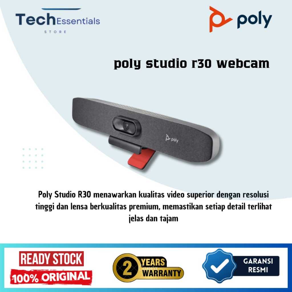 Jual Poly Studio R30 Webcam Video Bar 4K Original - Garansi Resmi ...