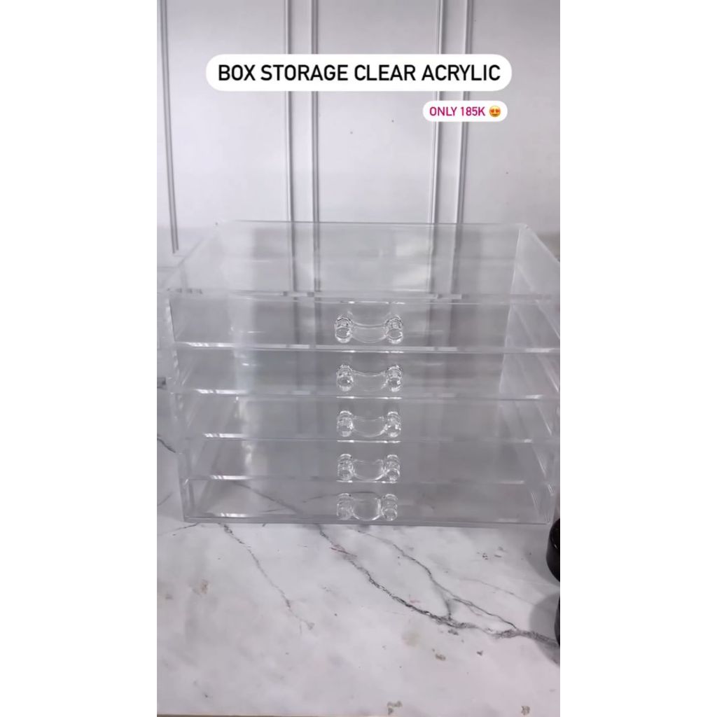 Jual Box Storage/Kotak Akrilik Slide/Akrilik Display Nail Art/Akrilik ...