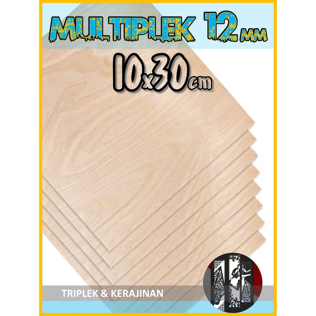 Jual Triplek 12mm 10x30 cm | Multiplek Plywood 12 mm 10x30 | 10 x 30 ...