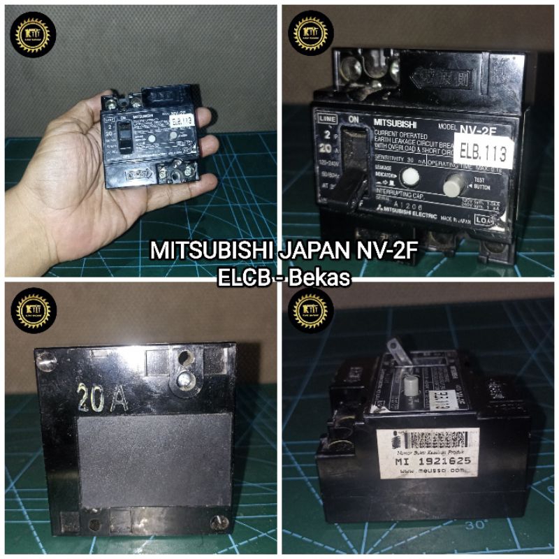 Jual ELCB mitsubishi Japan NV-2F 2P 20A earth leakage circuit breaker | Shopee Indonesia