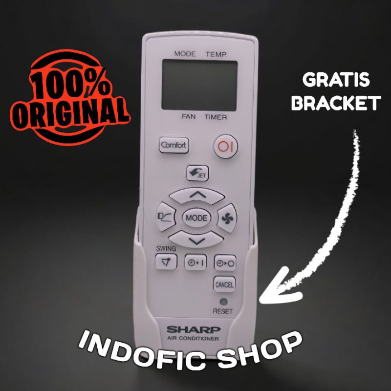 Jual REMOT/REMOTE AC BARU NEW SHARP CRMC-A907JBEZ ORI/ORIGINAL/ASLI COCOK JUGA CRMC-B006JBEZ ...