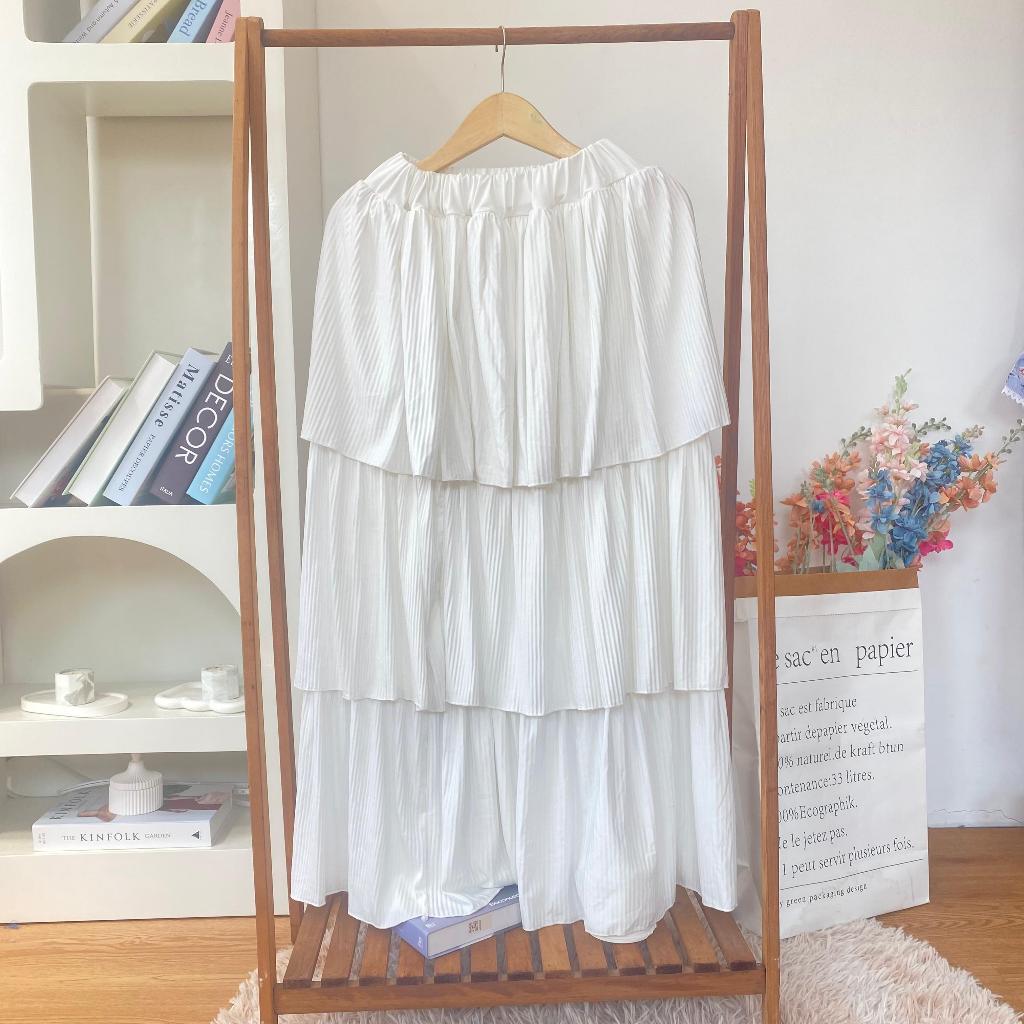 Jual Kalsandfrey Alina Rok Putih Plisket White Susun Ruffle Premium ...