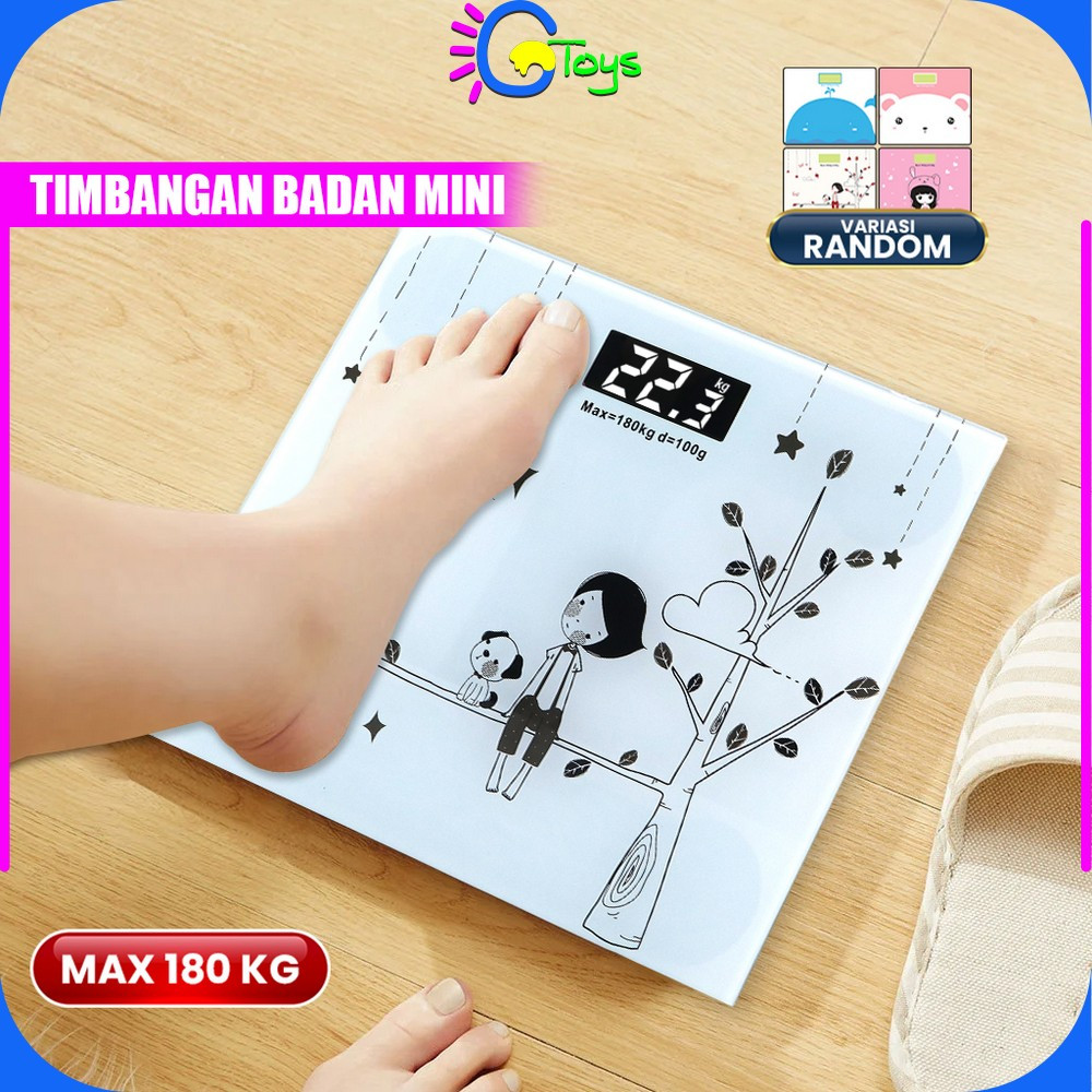 Jual CR-C967 Timbangan Berat Badan Mini Digital LCD Maks 180kg 21x25 ...