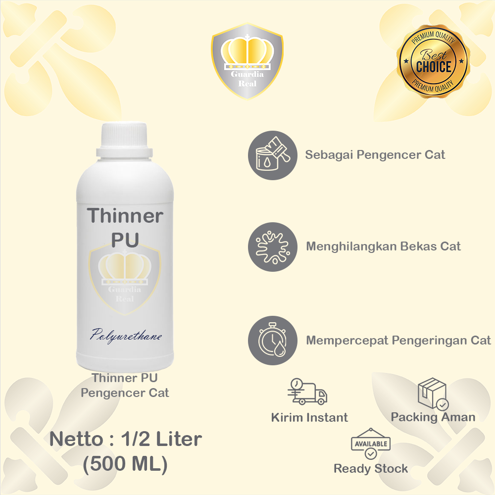 Jual Thinner PU 1/2 Liter(500 ML)/ Thinner Polyurethane 1/2 Liter(500 ...