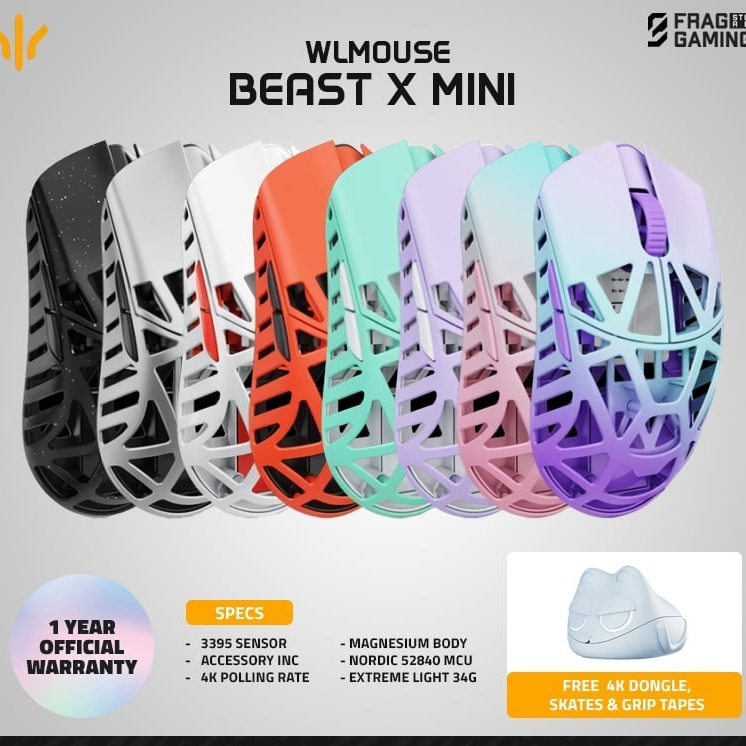 Jual WLMouse Beast X Mini Wireless Gaming Mouse WL mouse WLmousebeastx ...