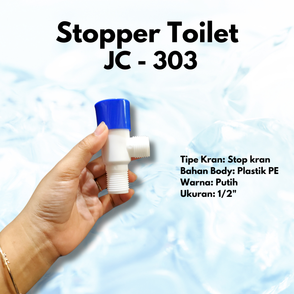 Jual Stop Kran Toilet/Stopper Toilet Plastik AWET JC 303 1/2" Keran JC303 Bidet Jet Shower ...