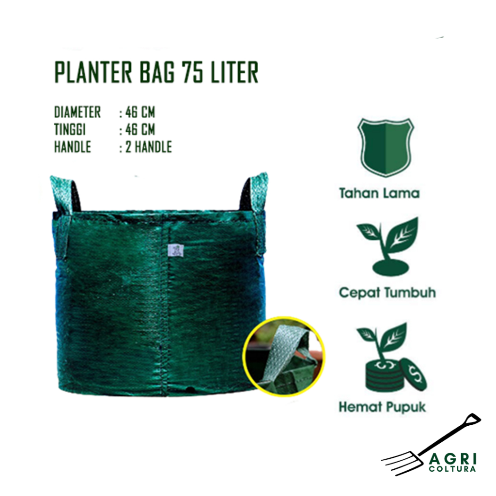 Jual Planter Bag 75 Liter Handle 100% Media Tanam Planter Bag 75 Liter | Shopee Indonesia