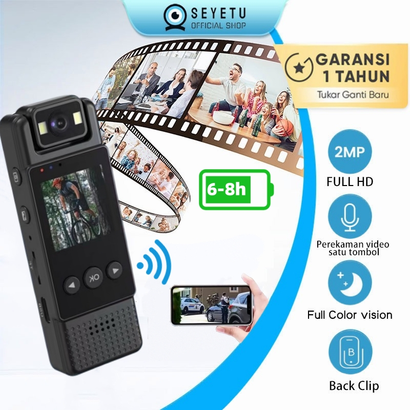 Jual SEYETU 4K 2K HD WiFi Mini Kamera Camera Portabel Wearable Video ...