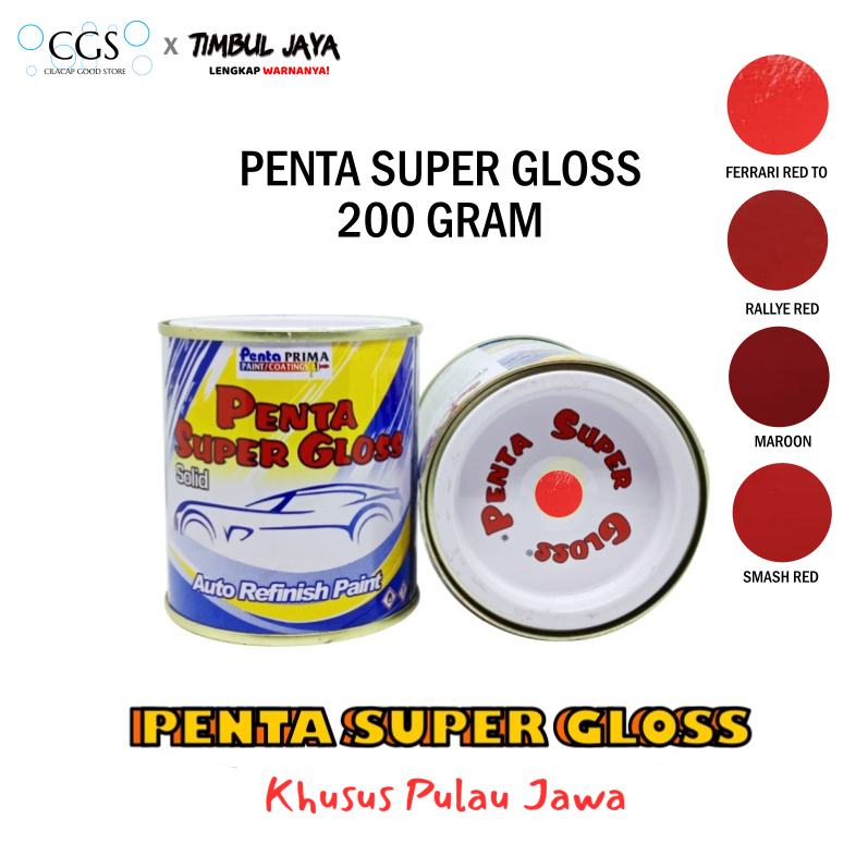 Jual Cat Penta RALLYE RED 200 gram - cat penta merah gelap - cat merah ...