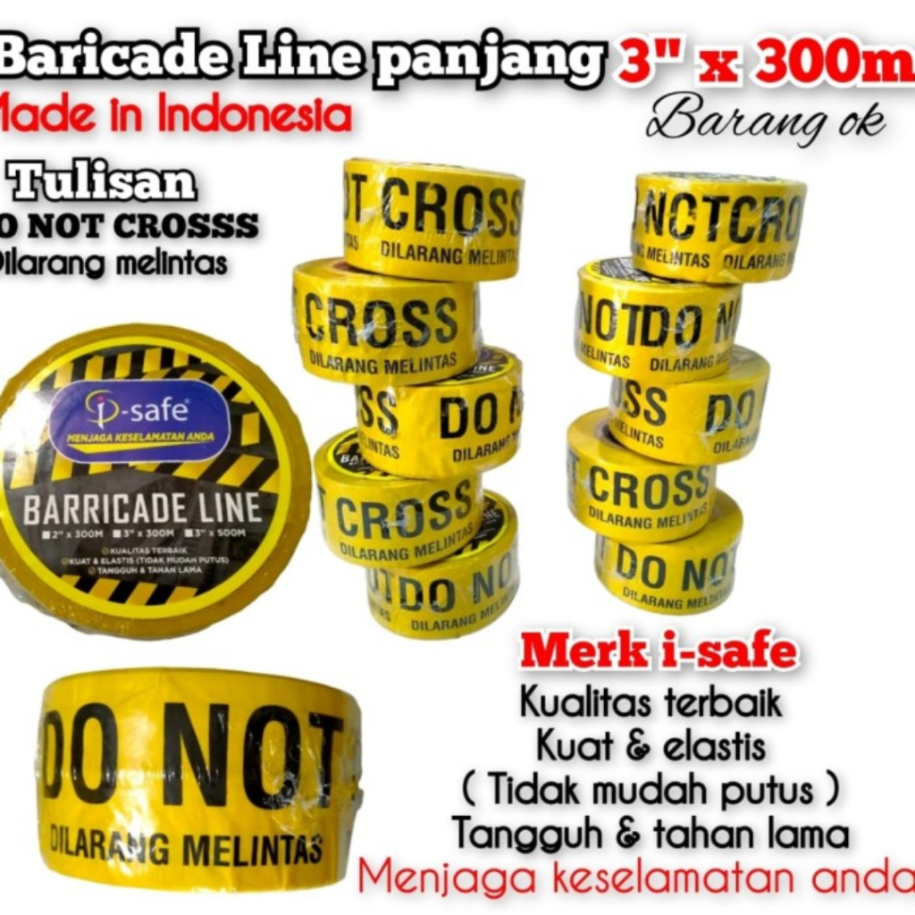 Jual Barricade Line/Safety Line/Police Line 3"x300m (Tulisan: DO NOT ...