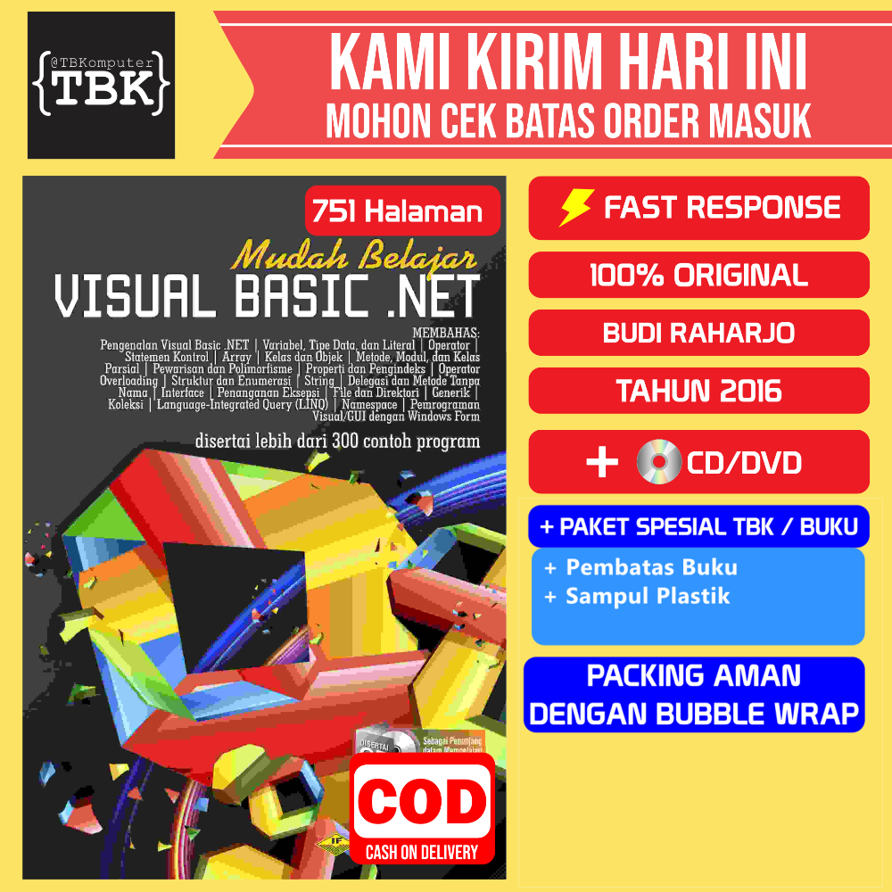 Jual BUKU MUDAH BELAJAR VISUAL BASIC NET BUDI RAHARJO | Shopee Indonesia