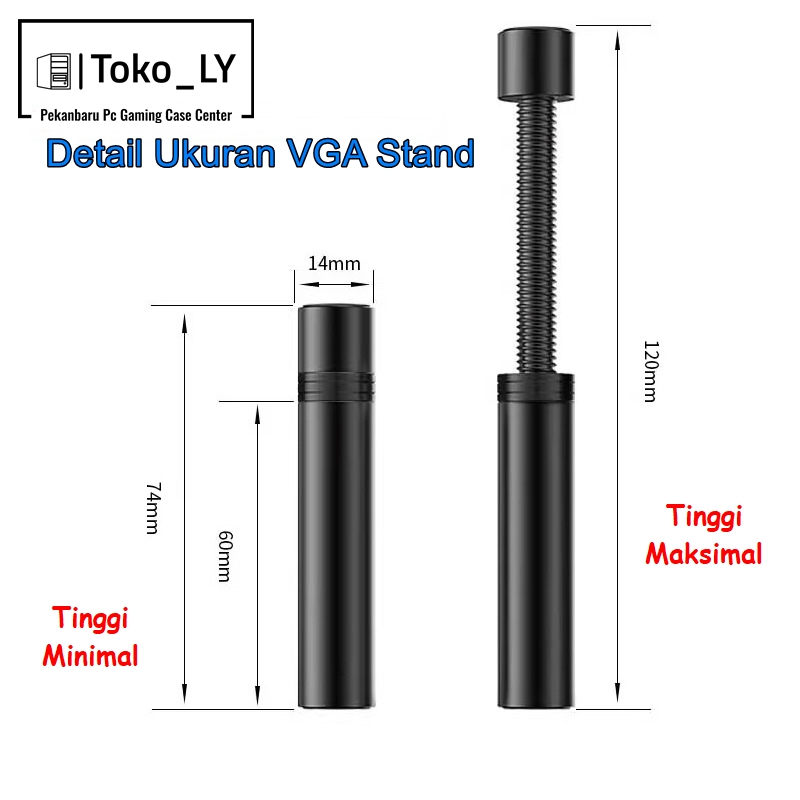 Jual Magnetik Stand Holder VGA Adjustable Graphics Card VGA Holder ...