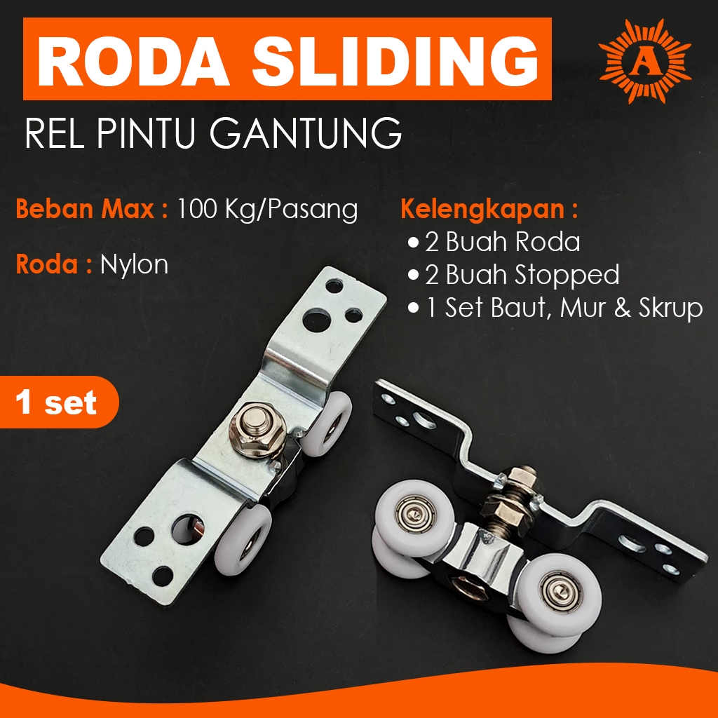 Jual Roda Sliding Door / Roda Rail Pintu Geser Gantung Sliding Track 1 ...