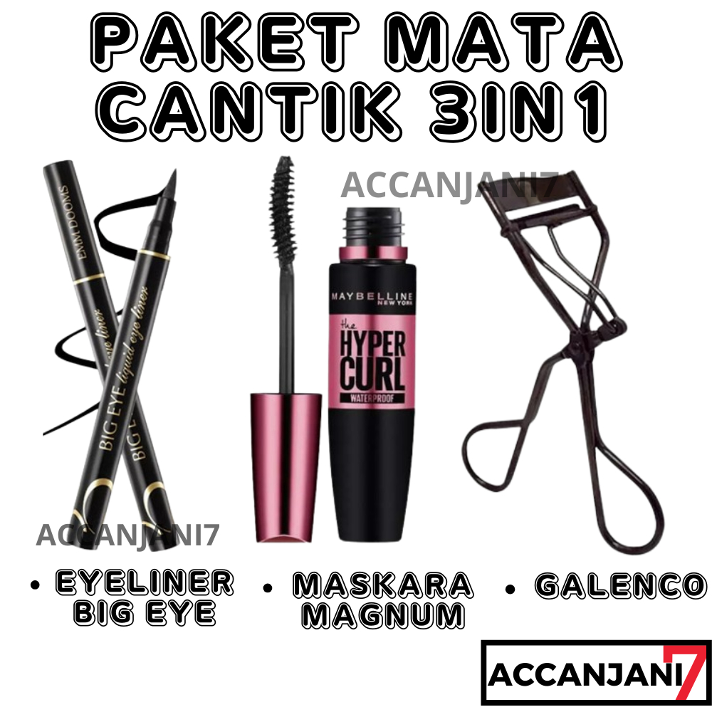 Jual Jual Paket Mata Cantik 3in1 - Eyeline, Mascara Magnum & Penjepit ...