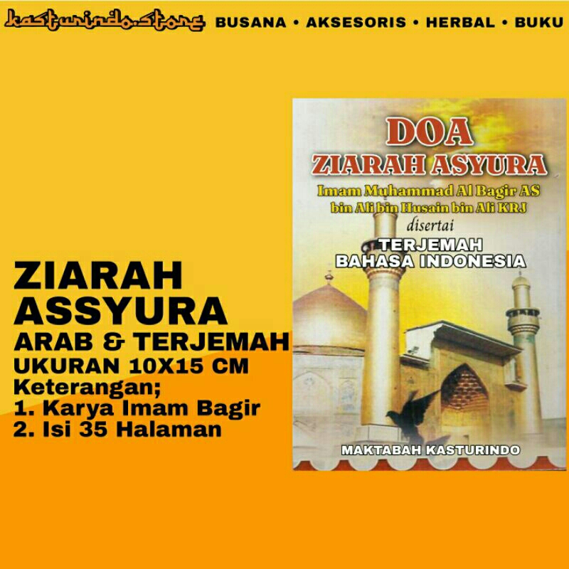 Jual Buku Doa Ziarah Asyura Syiah disertai Terjemah Bahasa Indonesia Karya Imam Muhammad Bagir ...