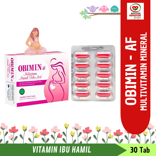 Jual OBIMIN AF 30 TAB / VITAMIN SUPLEMEN IBU HAMIL | Shopee Indonesia