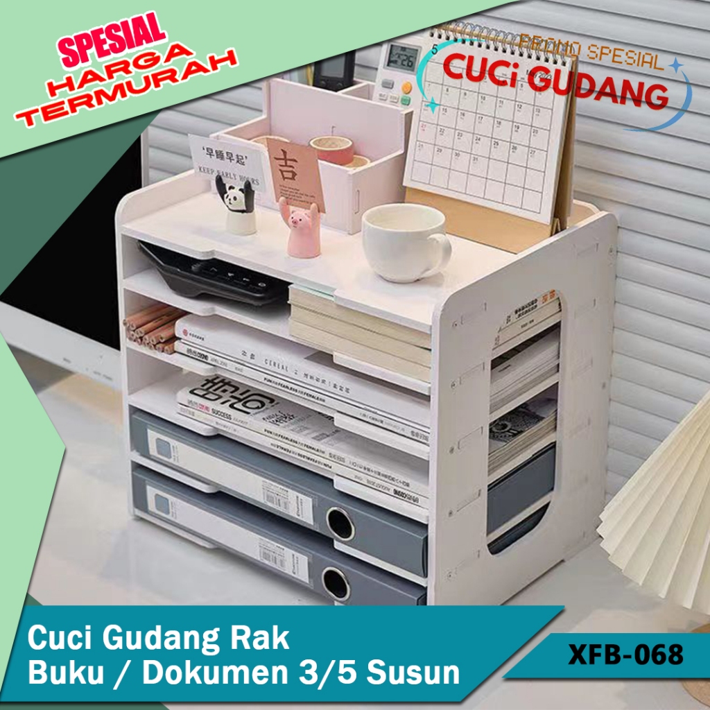 Jual CUCI GUDANG Rak Organizer Document Rack Office Organizer Rak 3 & 5 ...