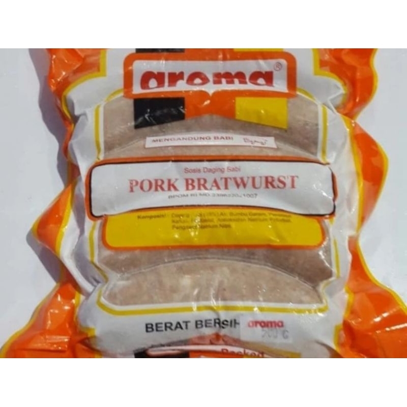 Jual Sosis Pork Bratwurst Aroma (500 gram) | Shopee Indonesia