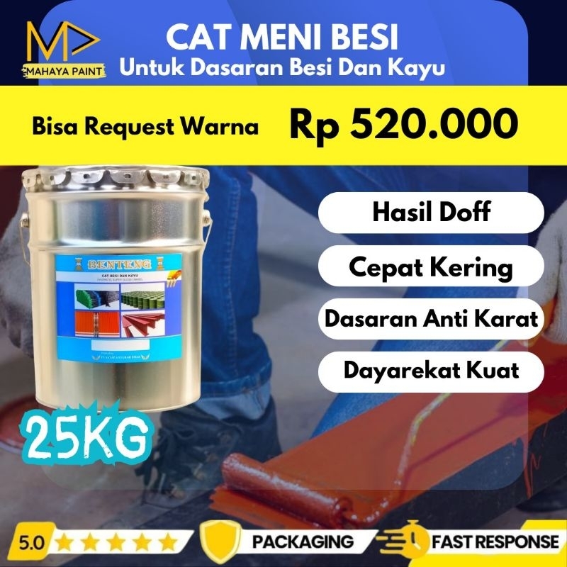 Jual Cat Meni Besi Anti Karat / Cat Dasar Anti Karat Mahaya 25kg | Shopee Indonesia
