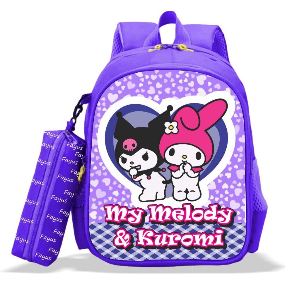 Jual KUROMI FAYUS Tas Sekolah Anak Ransel Perempuan Karakter Kartun Tearu 224 Bayar | Shopee ...