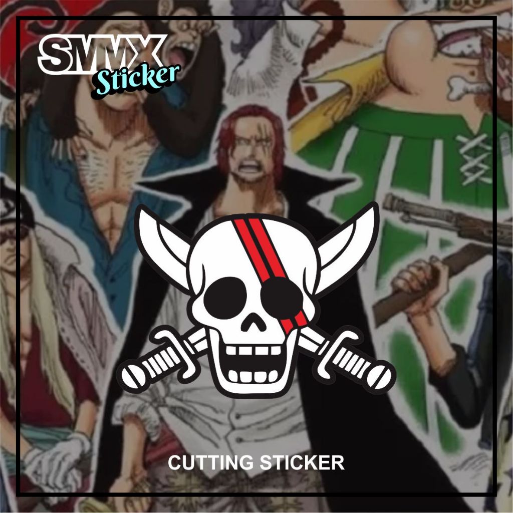 Jual Cutting Sticker Logo One piece Akagami No Shanks | Shopee Indonesia