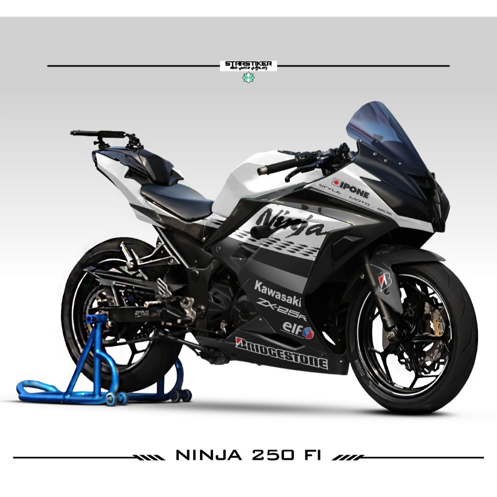 Jual STRIPING SEMIFULL NINJA 250 FI MOTIF 4 / STICKER / STOCK DECALS ...