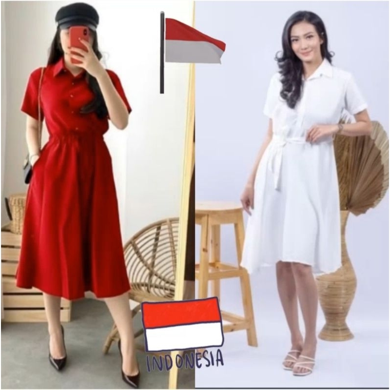 Jual JC- Dress wine / Dress Midi / Dress Merah / Dress Natal / Dress ...