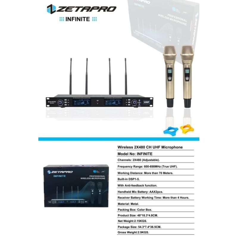 Jual ZETAPRO MIC WIRELESS INFINITE/ZETAPRO INFINITE/MIC WIRELESS ...