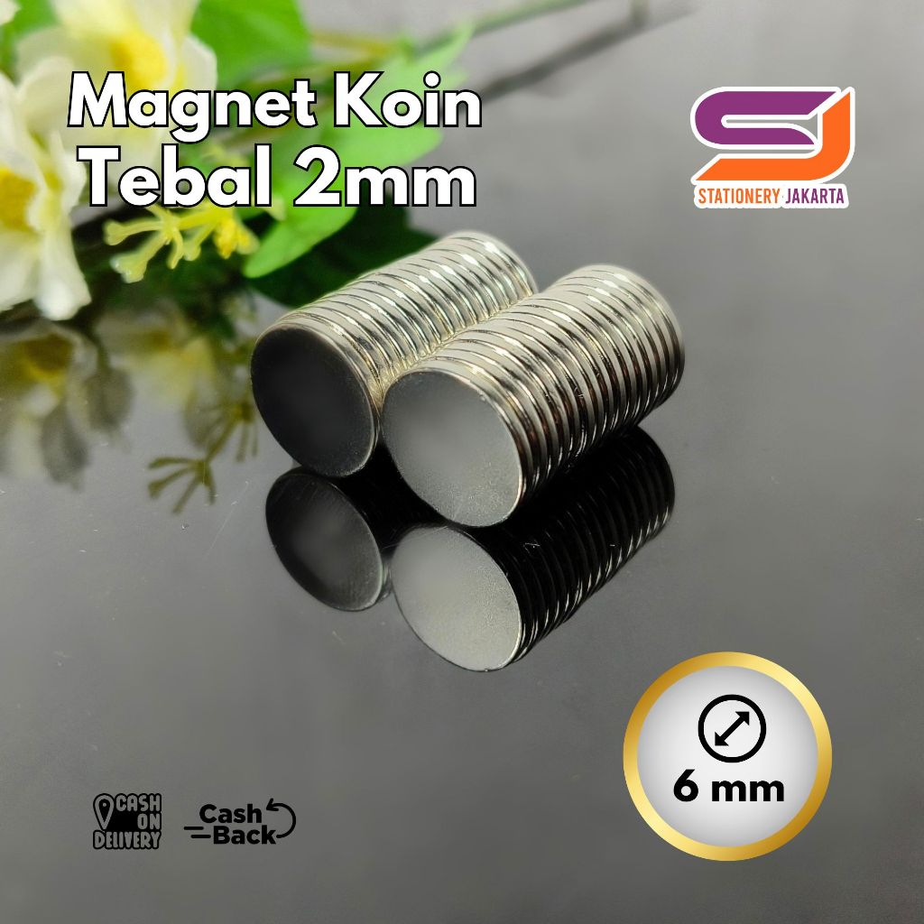 Jual Magnet Magnit Besi Berani Neodymium Ukuran 6 mm Besar Kecil Strong ...