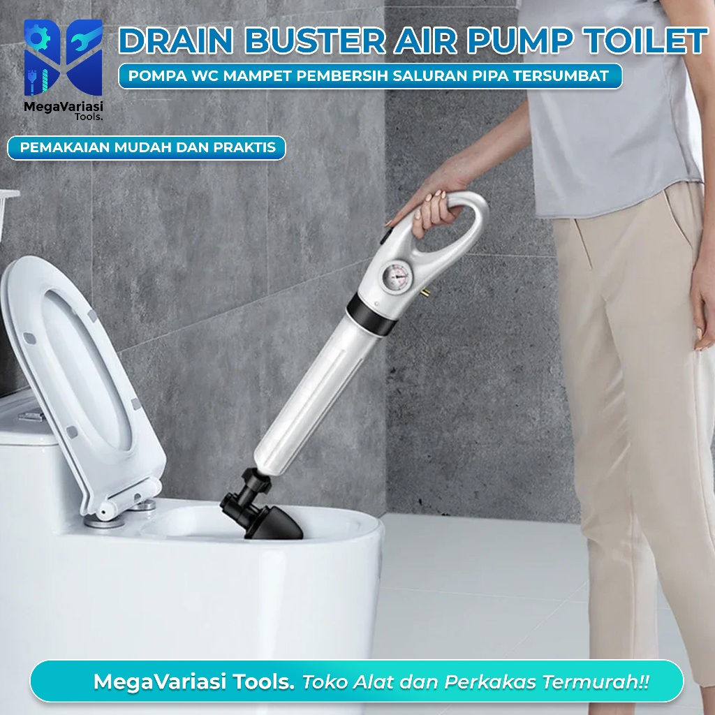 Jual Pompa WC Mampet Pembersih Saluran Pipa Tersumbat Drain Buster Air ...